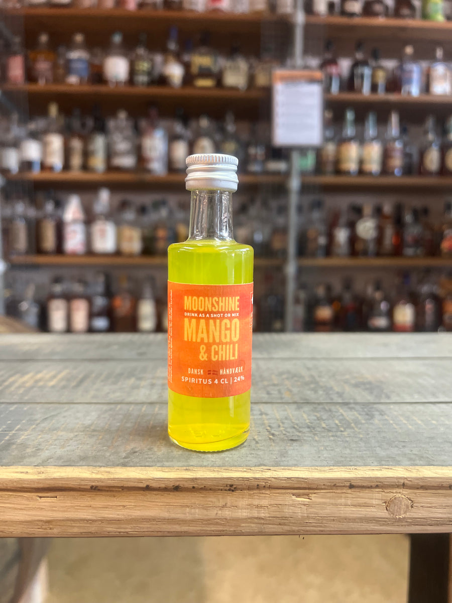 Mini flasker: Moonshine | Mango og chili – Knaplund Bootleggers