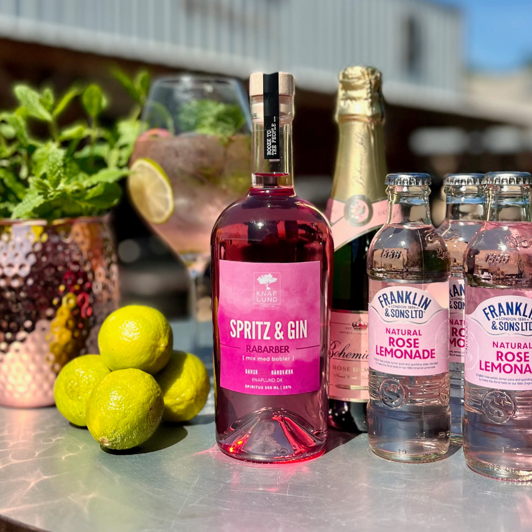 Cocktailpakke: Rabarber | Spritz & Gin 28% – Knaplund Bootleggers