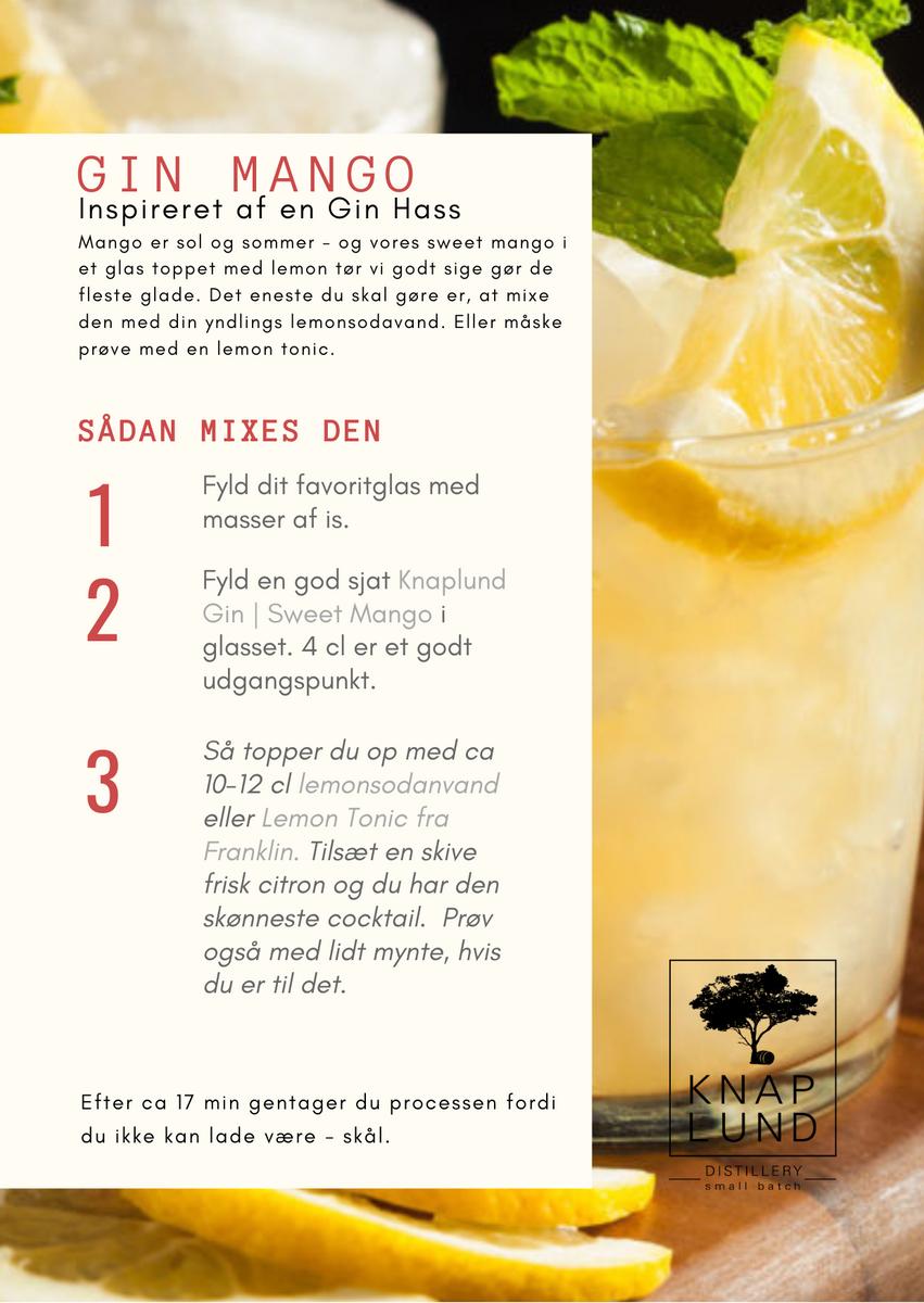 Knaplund Gin | Sweet Mango gin 38% – Knaplund Bootleggers